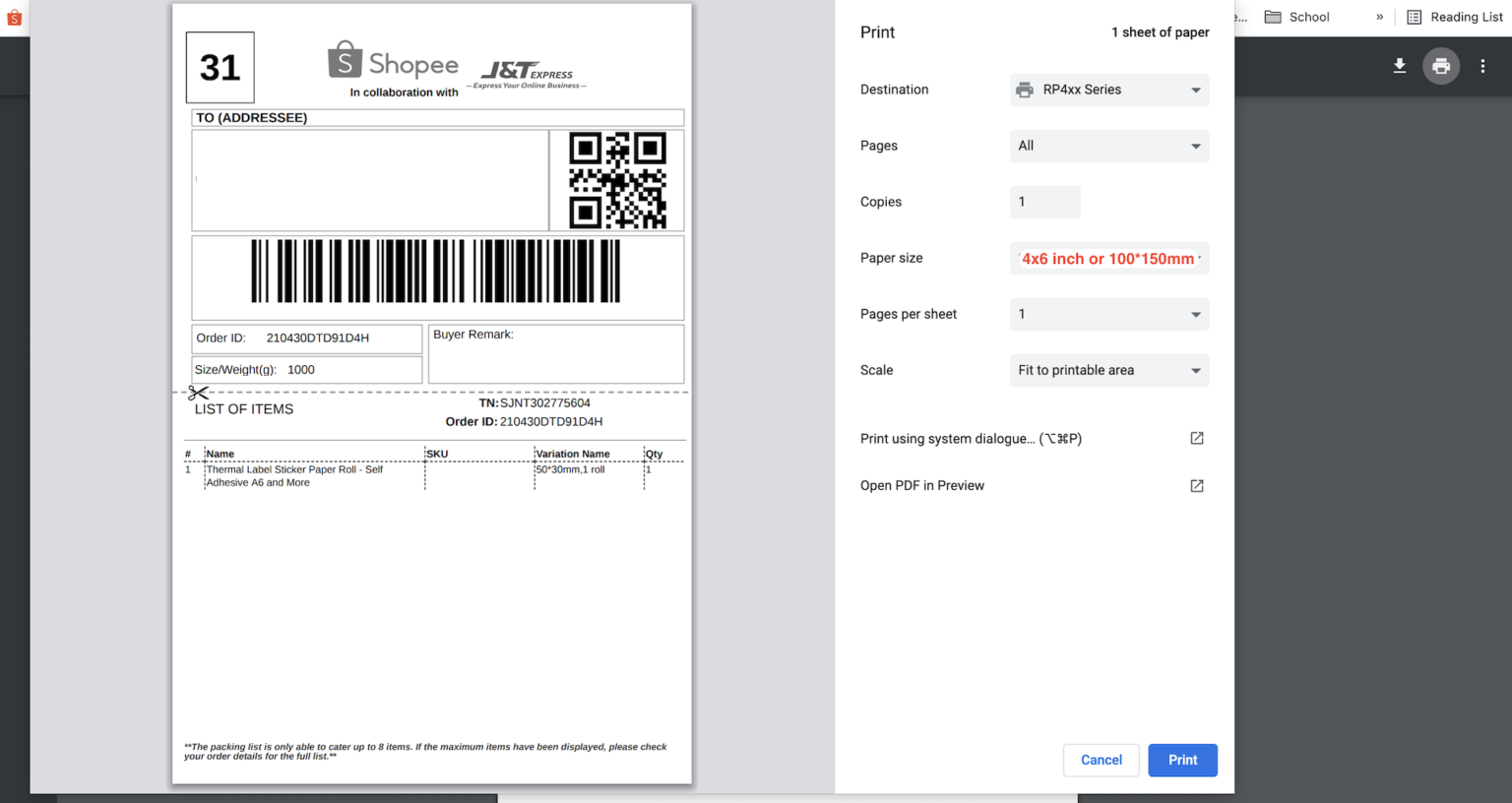 RP421 Mini Thermal Printer Instructions – Easylabeltech